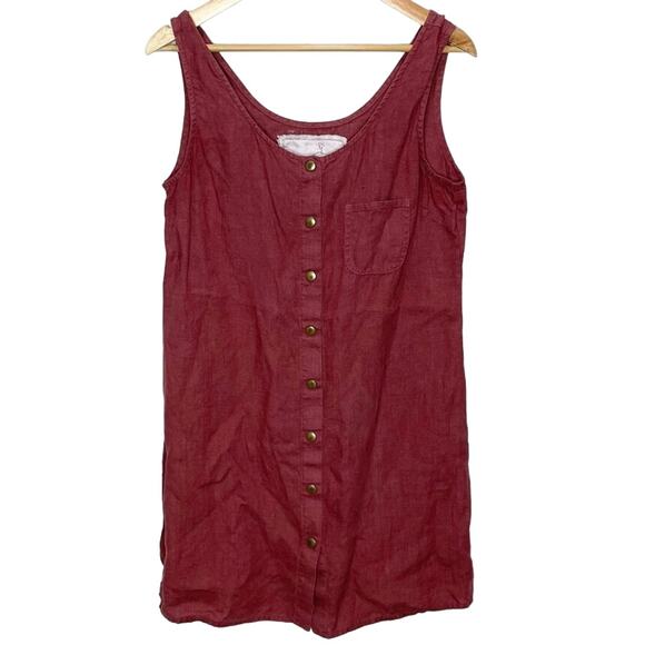 Not Perfect Linen | Dresses | Notperfectlinen Mini Button Snap Dress In ...